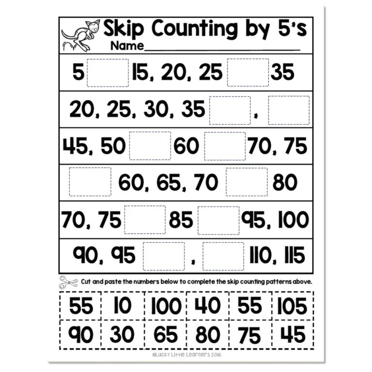 Skip Counting Freebie - Lucky Little Learners