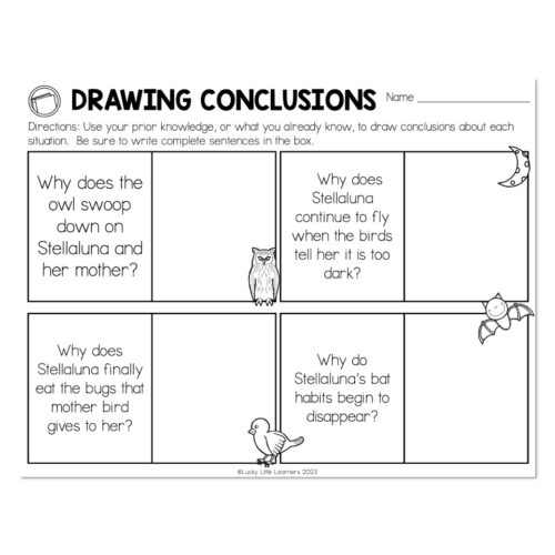 Sub Plans - Beginning of Year - Reading - Drawing Conclusions ...