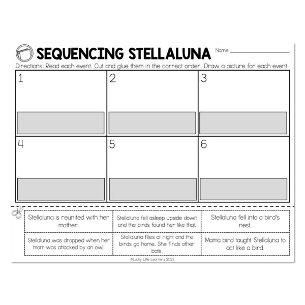 Sub Plans - Beginning of Year - Reading - Sequencing Stellaluna - Lucky ...