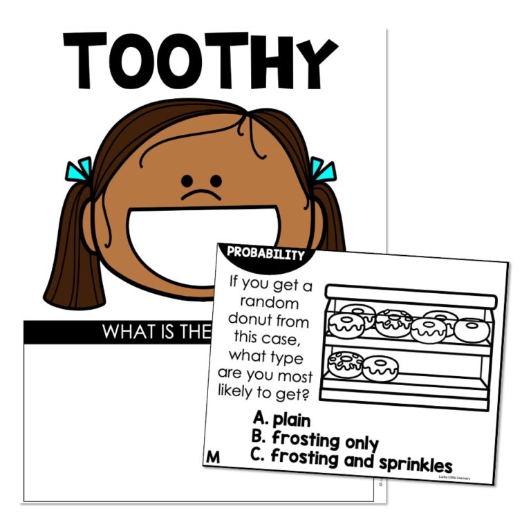 Toothy – Math – 1st & 2nd Grade – Probability - Lucky Little Learners