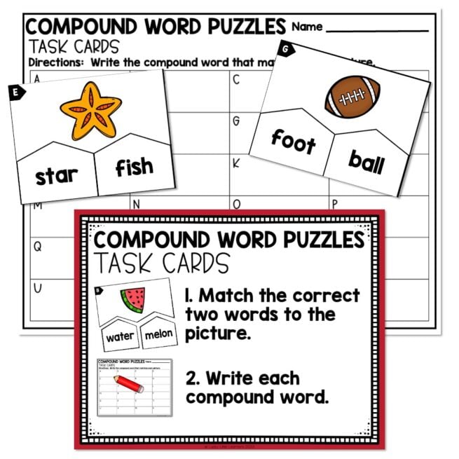 Classroom Transformation - Game Day - Grammar Center - Compound Word ...