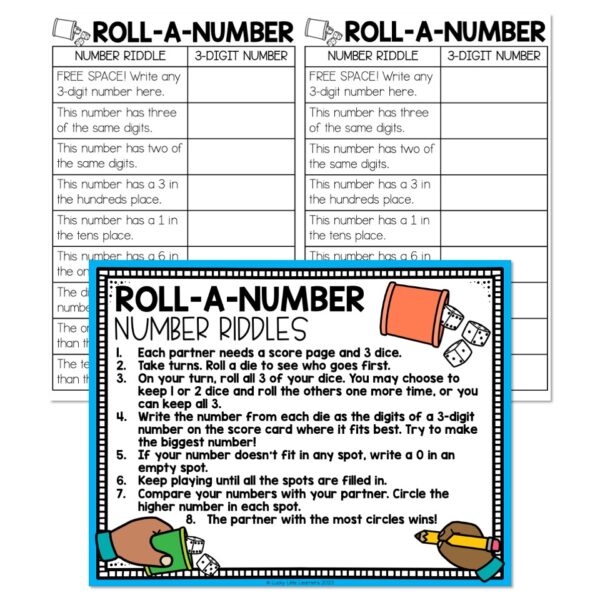 Classroom Transformation - Game Day - Math Center - Roll a Number ...