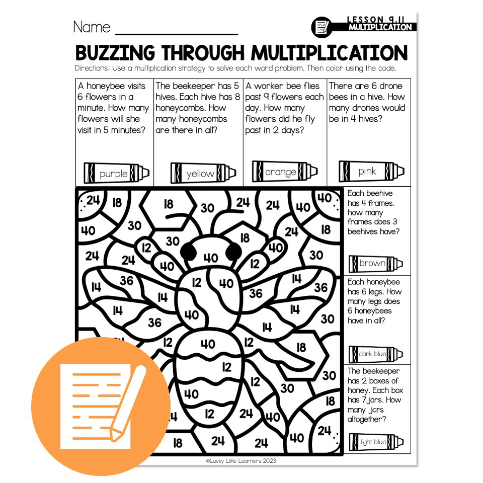 Lucky to Learn Math - Lesson 9.11 - Multiplication - Independent ...