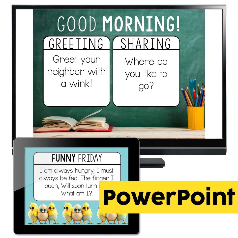 Morning Meeting Slides - Week 15 - PowerPoint - Lucky Little Learners
