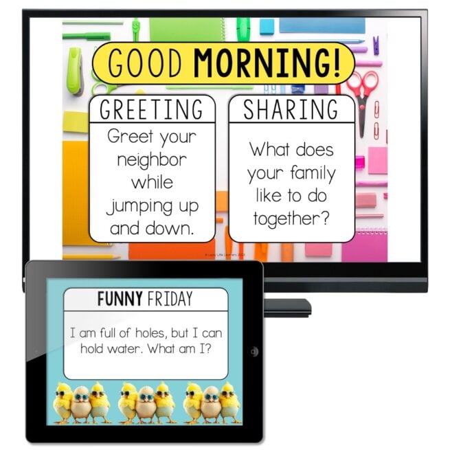 Morning Meeting Slides - Week 25 - Lucky Little Learners
