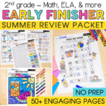 2nd Grade Summer Early Finishers Packet - Lucky Little Learners