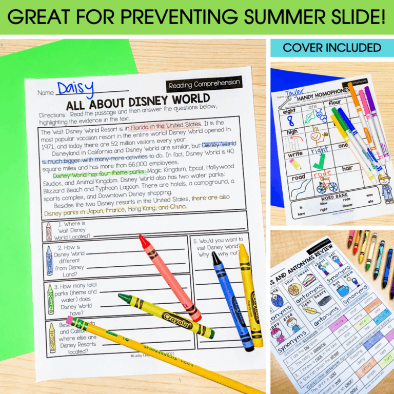 2nd Grade Summer Early Finishers Packet - Lucky Little Learners
