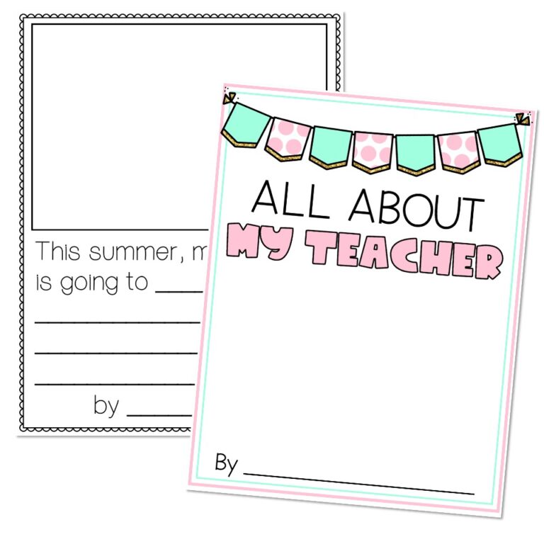 All About My Teacher Class Book - Lucky Little Learners