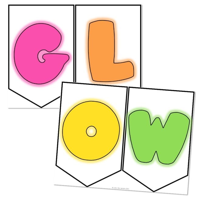 Classroom Transformation - Glow Day - Banner - Lucky Little Learners