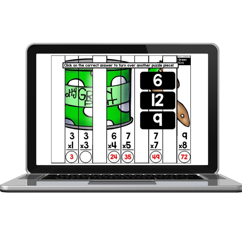 Digital March Math Puzzle – Math Facts Multiplication - Lucky Little ...