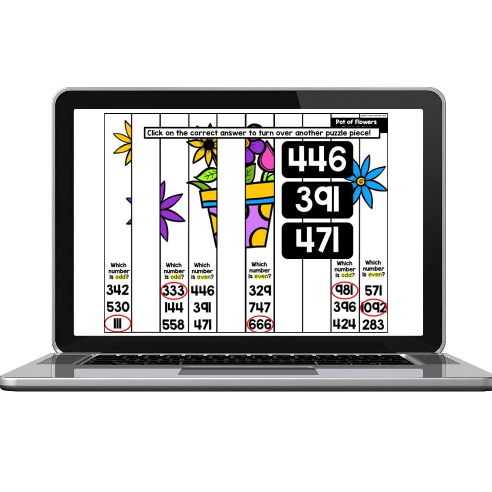 Digital May Math Puzzle – Even and Odd - Set 2 - Lucky Little Learners