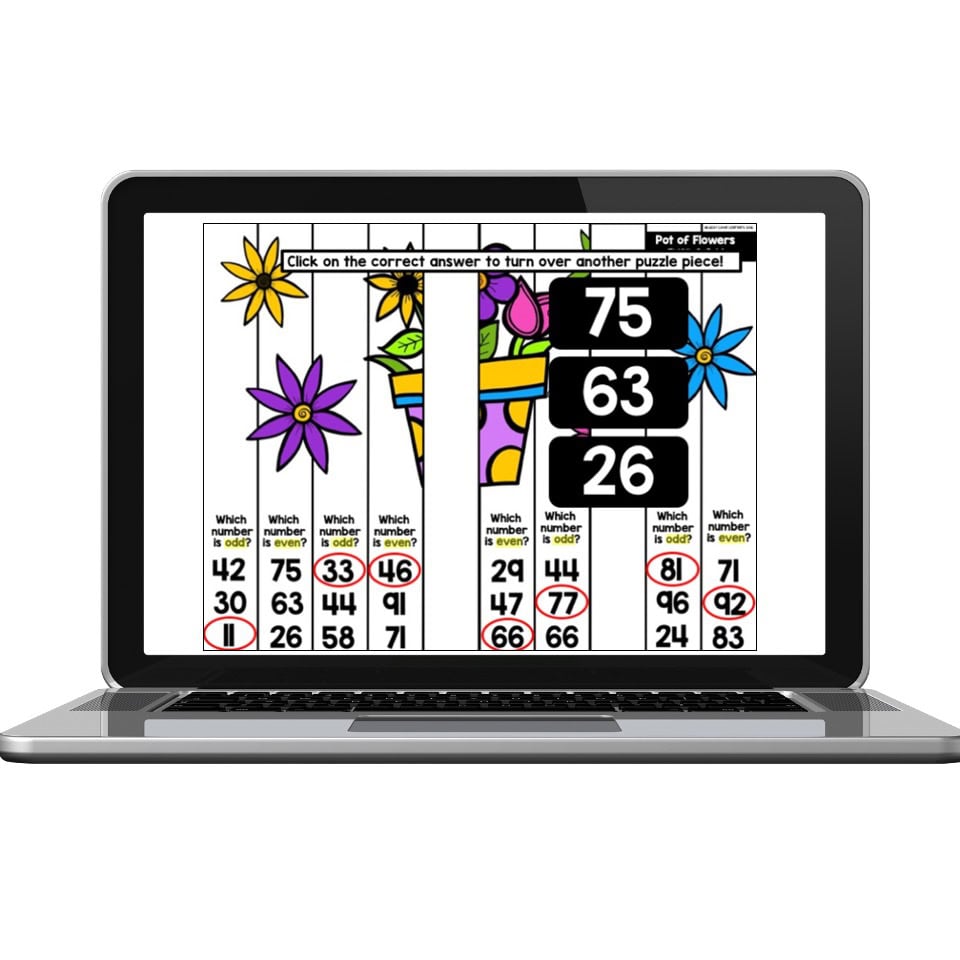 Digital May Math Puzzle – Even and Odd - Lucky Little Learners