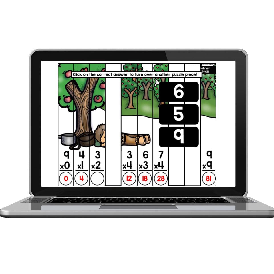 Digital September Math Puzzle – Multiplication - Lucky Little Learners