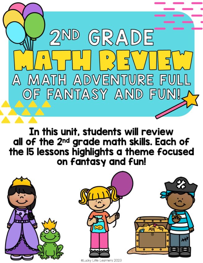 End of Year Math Review for 2nd Grade - Lucky Little Learners