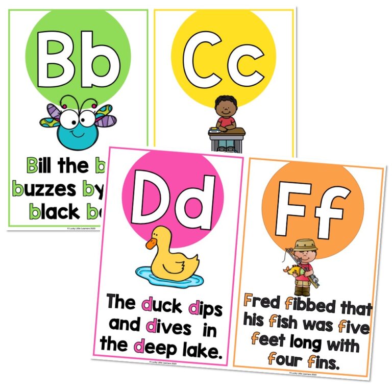 Consonant Alliteration Posters - Lucky Little Learners