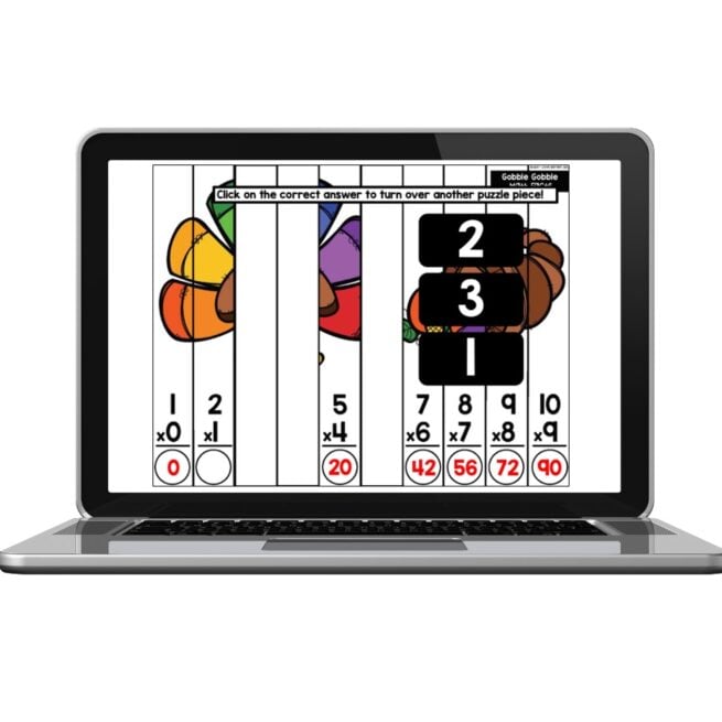 Digital November Math Puzzle – Math Facts Multiplication - Lucky Little ...