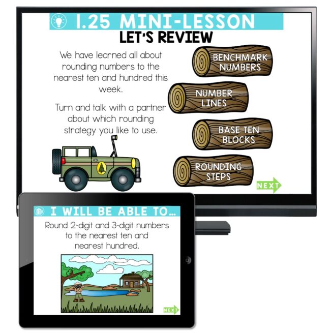 Lucky to Learn Math - Lesson 1.25 - Rounding Review - Teaching Slides ...