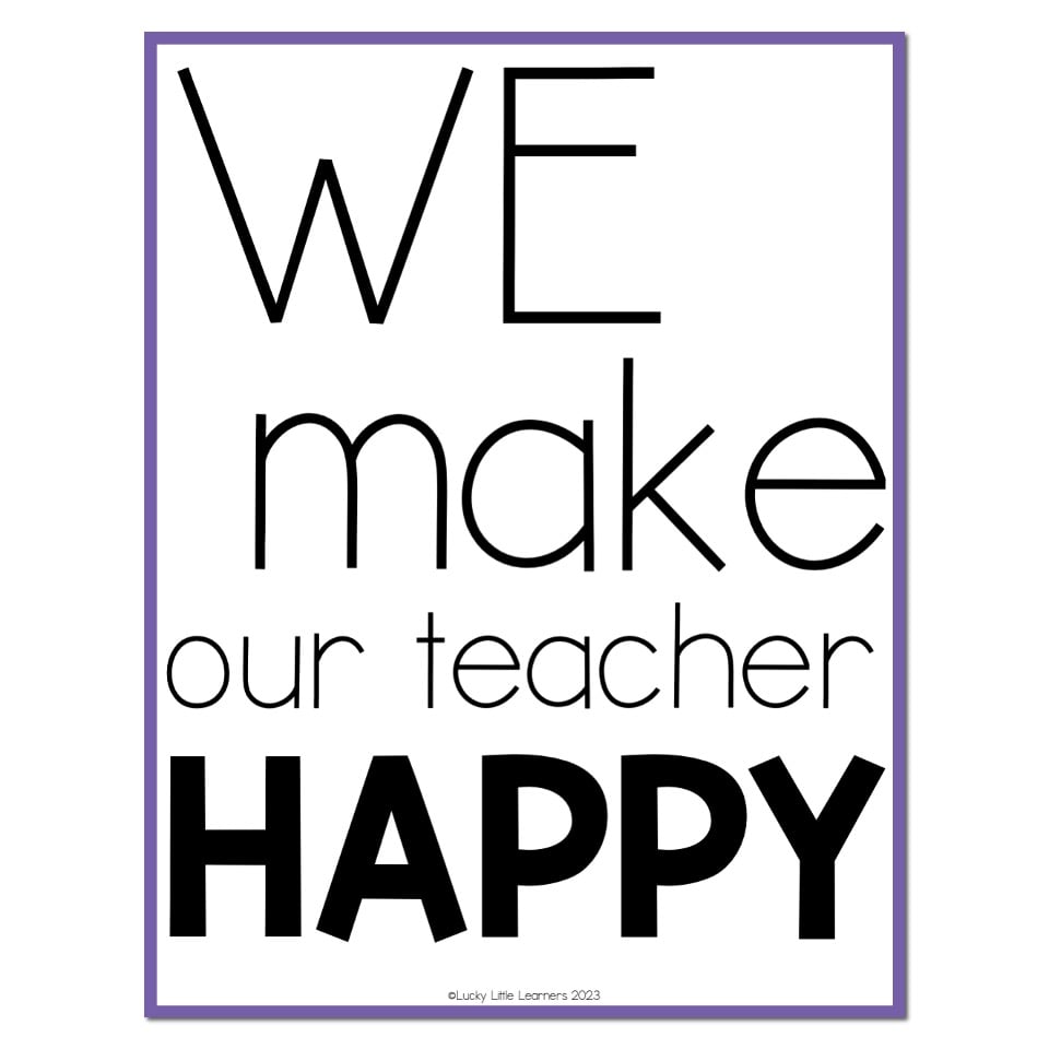 Back to School Bonus Pack - Classroom Rules Posters - We Make Our ...