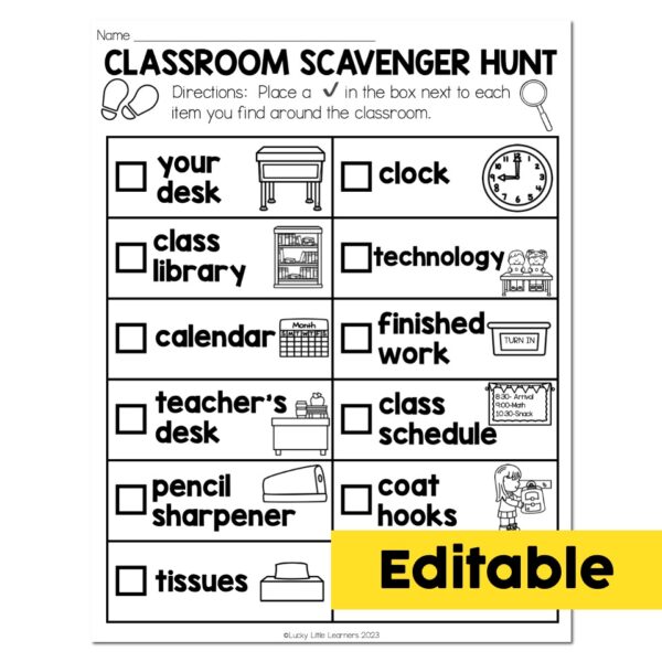 Back to School Bonus Pack - Get to Know the Classroom - Editable ...