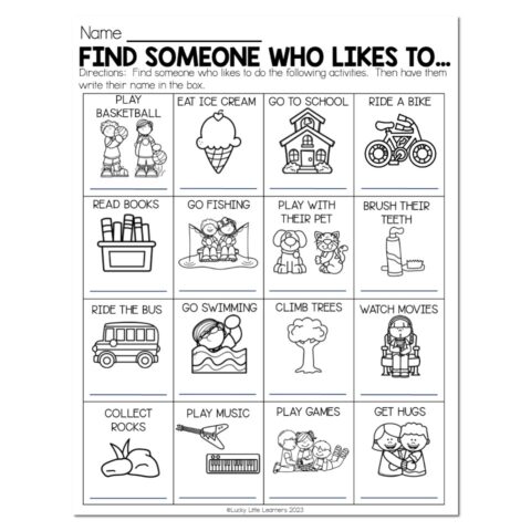 Back to School Bonus Pack - Getting to Know Each Other - Find Someone ...