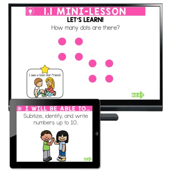 Lucky to Learn Math - 1st Grade - Lesson 1.1 - Numbers to Ten ...