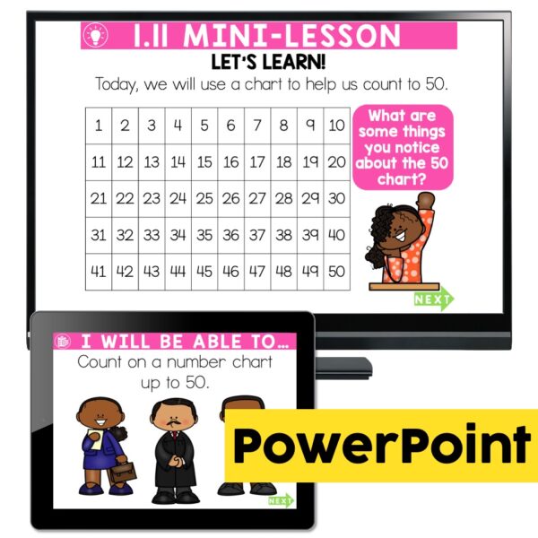 Lucky to Learn Math - 1st Grade - Lesson 1.11 - Numbers to 50 ...