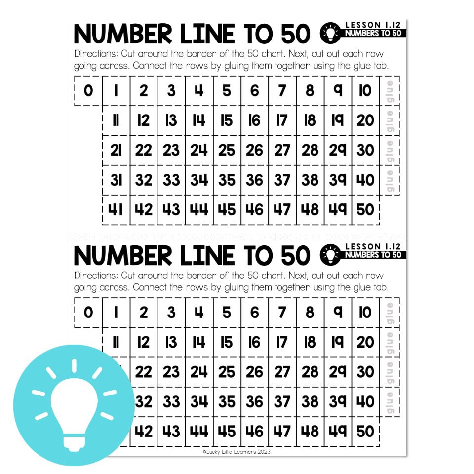 Lucky to Learn Math - 1st Grade - Lesson 1.13 - Numbers to 50 - Mini ...