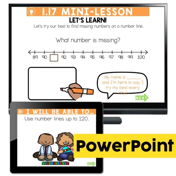 Lucky to Learn Math - 1st Grade - Lesson 1.17 - Numbers to 120 ...
