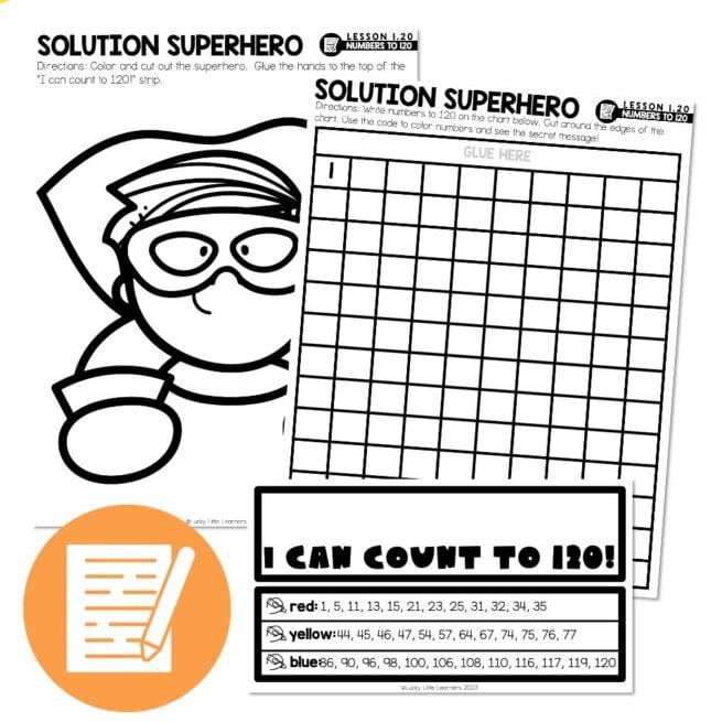 Lucky to Learn Math - 1st Grade - Lesson 1.20 - Numbers to 120 ...