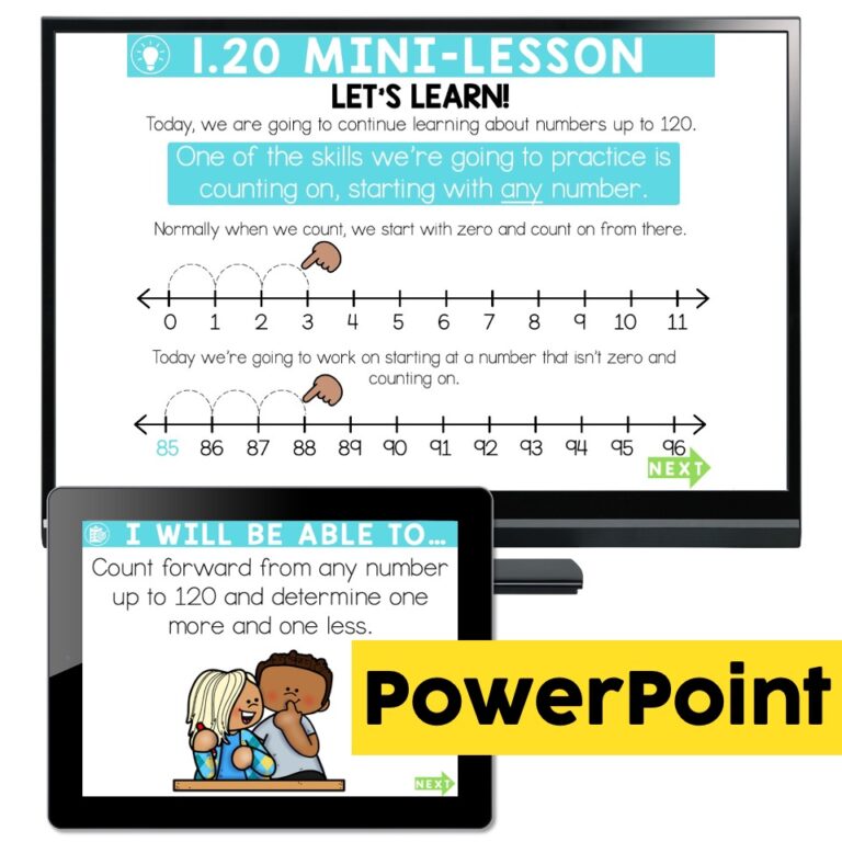 Lucky to Learn Math - 1st Grade - Lesson 1.20 - Numbers to 120 ...