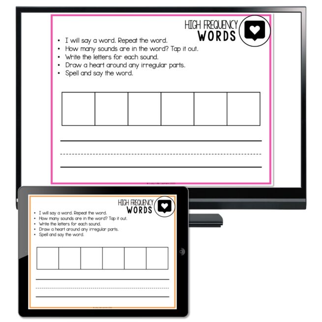 Lucky to Learn Phonics - Heart Words High Frequency Words Slides ...