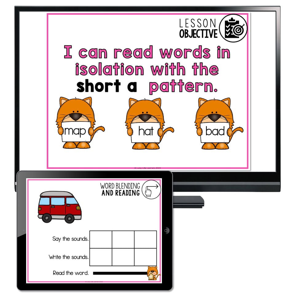 Lucky to Learn Phonics - Short A - Teaching Slides Level 1 - Lucky ...