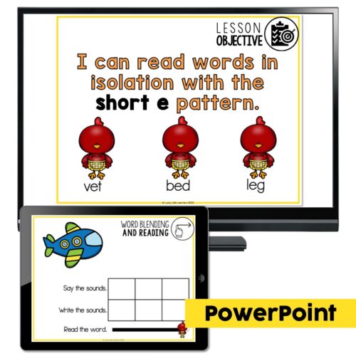 Lucky to Learn Phonics - Short E - Teaching Slides Level 1 - PowerPoint ...