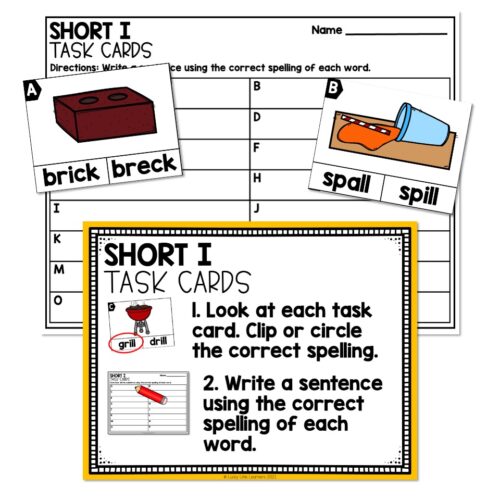 Lucky to Learn Phonics - Short I - 2nd Grade Phonics Center - Task ...