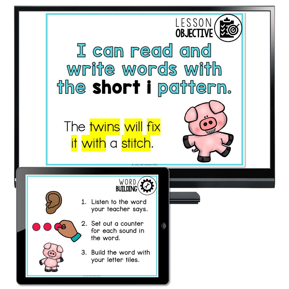 Lucky to Learn Phonics - Short I - Teaching Slides Level 2 - Lucky ...