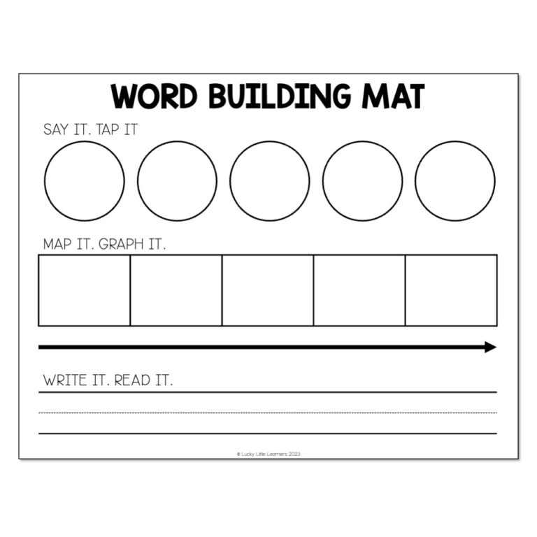 Lucky to Learn Phonics - Word Building Mats - Lucky Little Learners