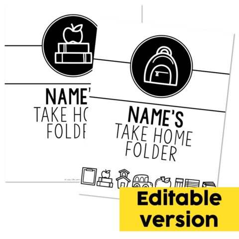 Classroom Setup - Back to School Resources - Editable Take Home Folder ...