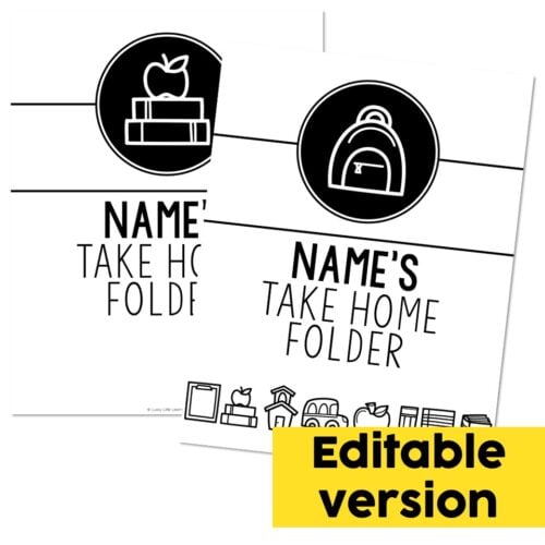 Classroom Setup - Back to School Resources - Editable Take Home Folder ...