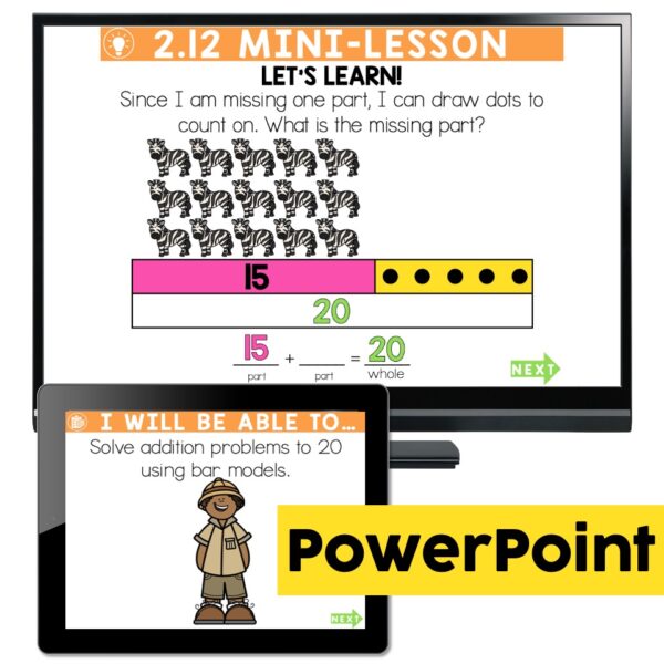 Lucky to Learn Math - 1st Grade - Lesson 2.12 - Bar Models - Teaching ...