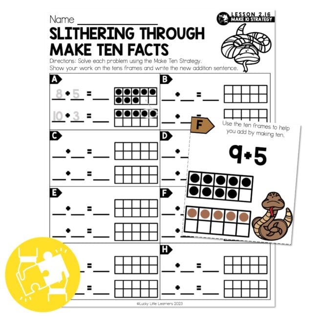 Lucky to Learn Math - 1st Grade - Lesson 2.16 - Make Ten Strategy ...