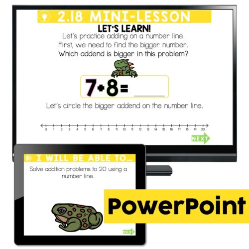 Lucky to Learn Math - 1st Grade - Lesson 2.18 - Number Line - Teaching ...