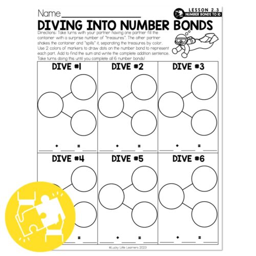 Lucky to Learn Math - 1st Grade - Lesson 2.3 - Number Bonds to 10 ...