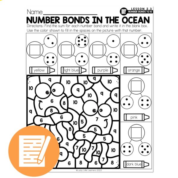 Lucky to Learn Math - 1st Grade - Lesson 2.3 - Number Bonds to 10 ...