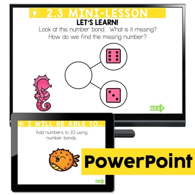Lucky to Learn Math - 1st Grade - Lesson 2.3 - Number Bonds to 10 ...