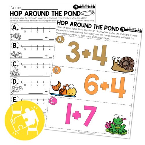 Lucky to Learn Math - 1st Grade - Lesson 2.7 - Number Line ...
