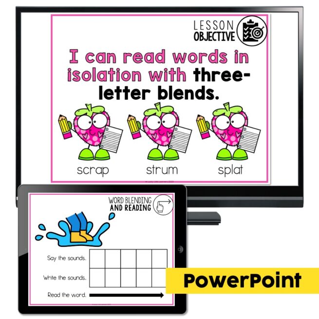 Lucky to Learn Phonics - 3-letter Blends - Teaching Slides Level 2 ...