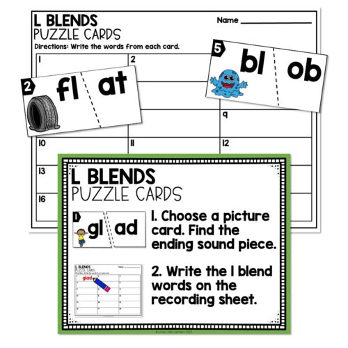 Lucky to Learn Phonics - Beginning L Blends - 1st Grade Phonics Center ...