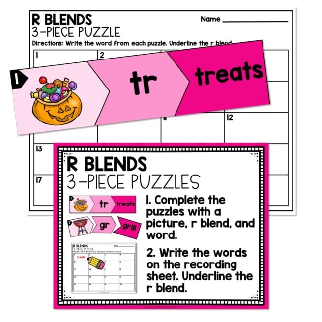 Lucky to Learn Phonics - Beginning R Blends - 2nd Grade Phonics Center ...