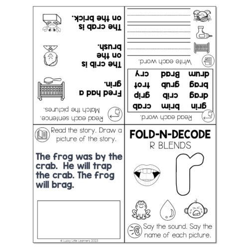 Lucky to Learn Phonics - Beginning R Blends - Fold-N-Decode - Lucky ...