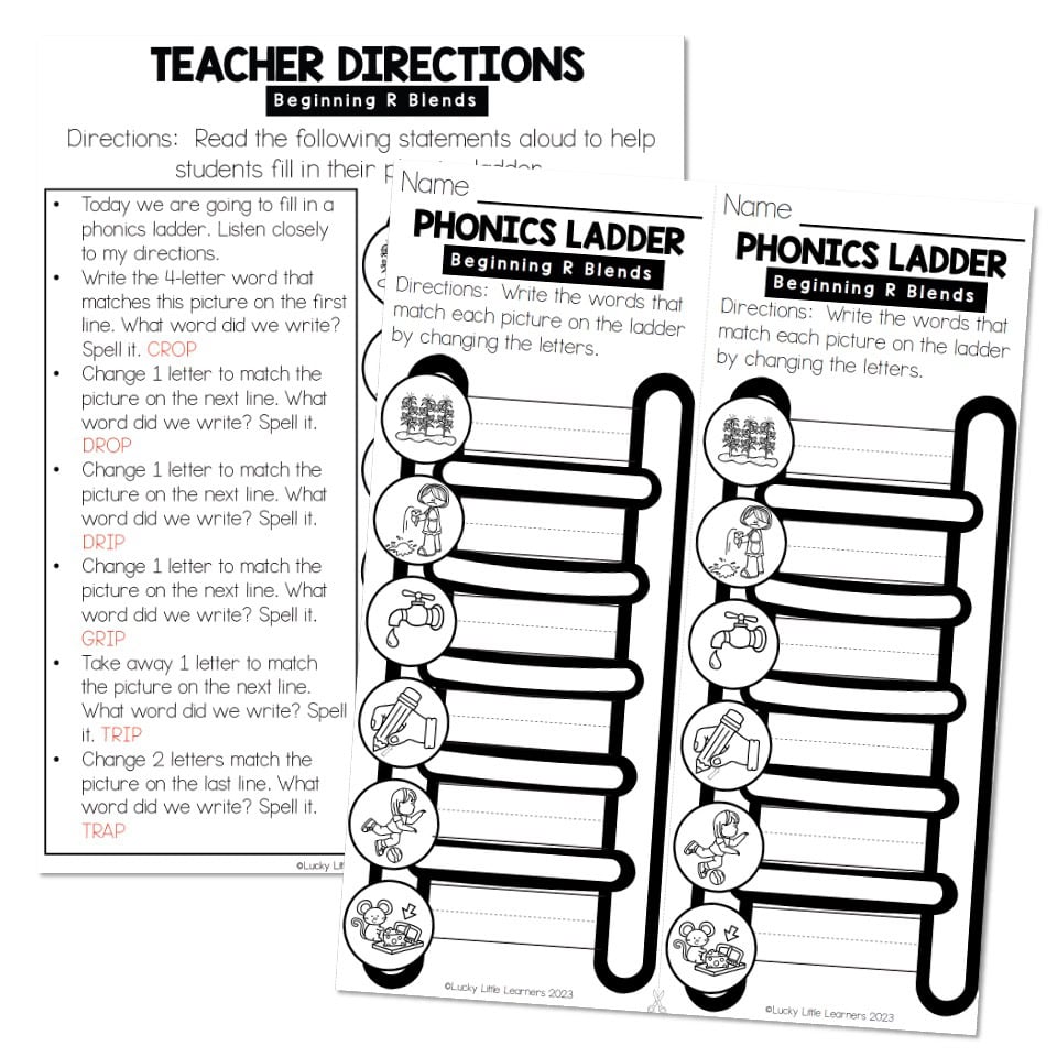 Lucky to Learn Phonics - Beginning R Blends - Level 1 Phonics Ladder ...